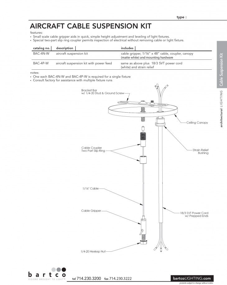 aircraft-cable | Bartco Lighting
